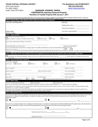 2017 General Rendition Information - TCAD | PDF