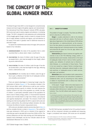 2017 Global Hunger Index The Inequalities Of Hunger | PDF