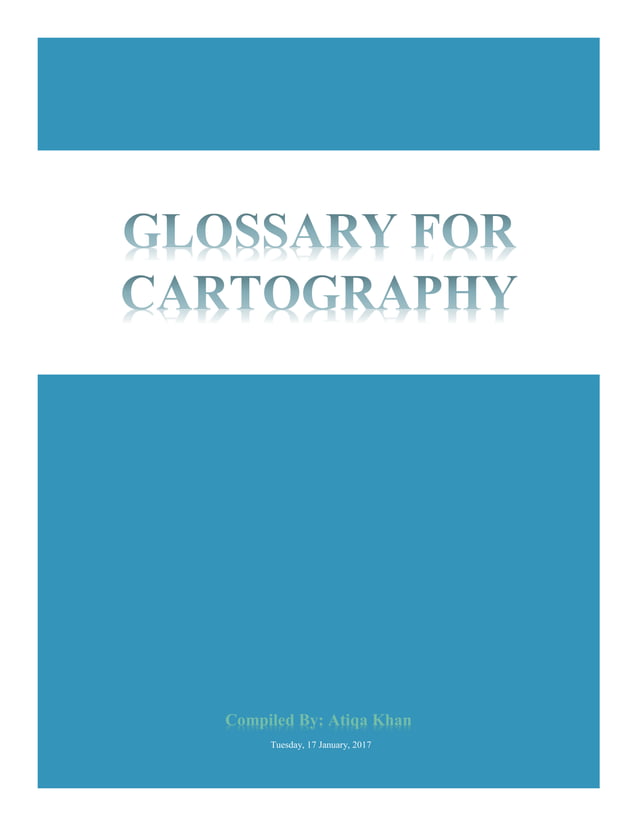 2017 Glossary Of Cartographic Terms | PDF | Geography | Science