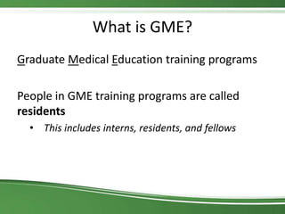 Welcome to GMEAS and Basics of GME | PPTX