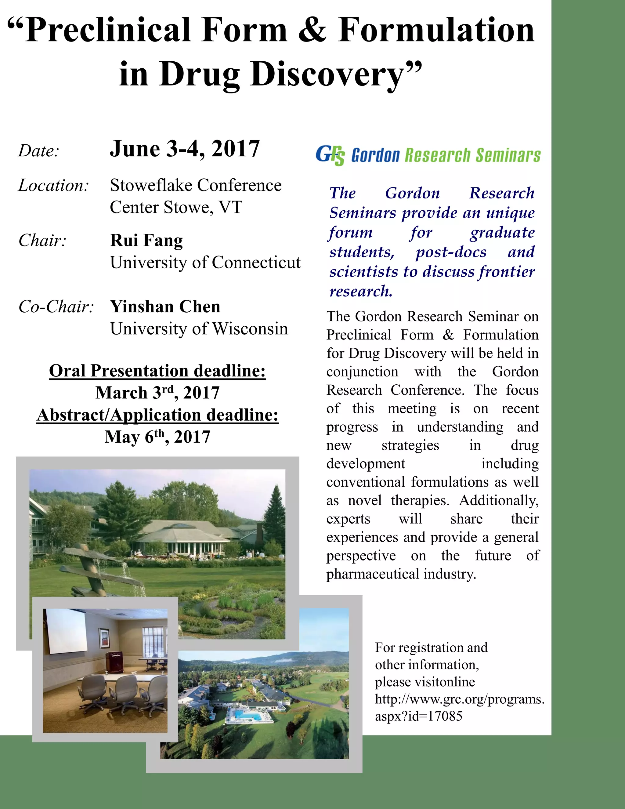 Preclinical Form & Formulation for Drug Discovery (GRS)2017 | PDF
