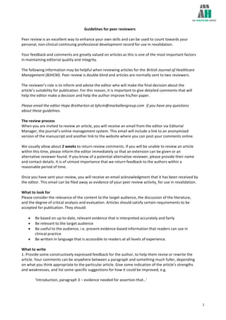 2017 guidelines for reviewers bjhc | PDF