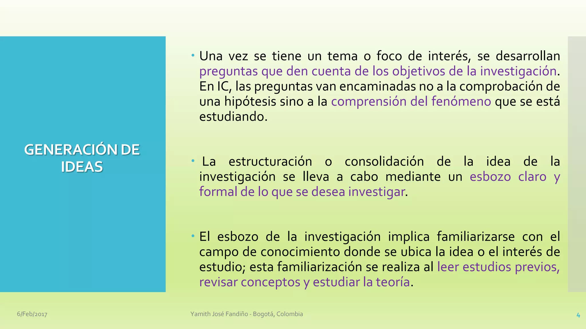 El proceso de investigación cualitativa | PPTX