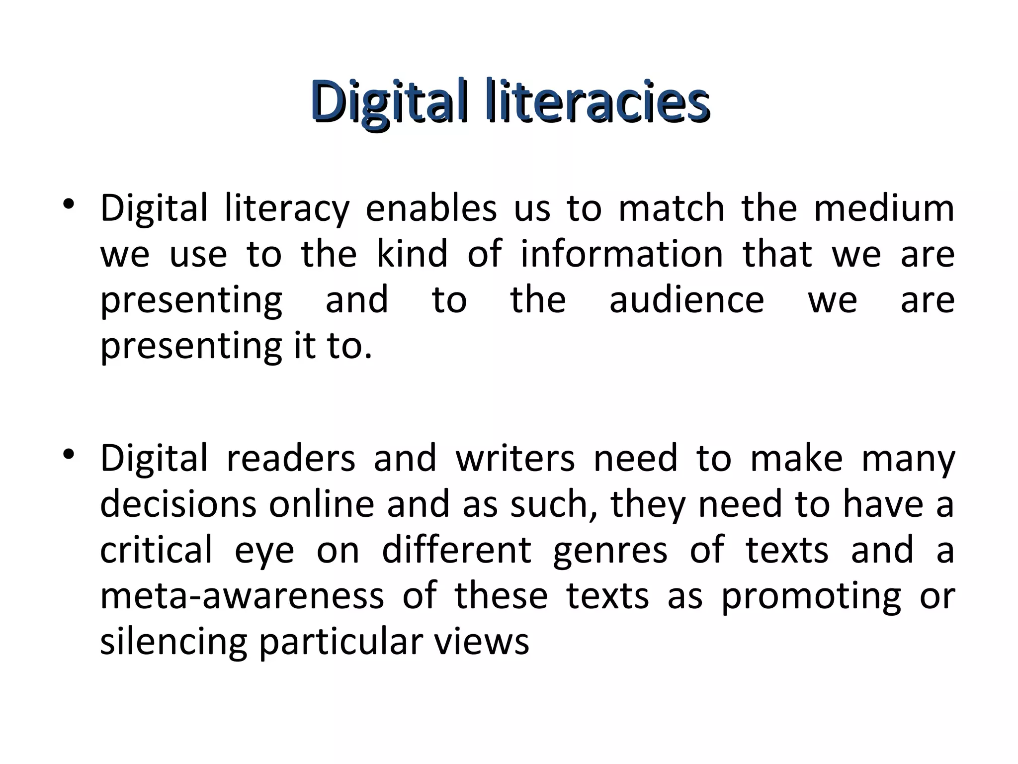 Rethinking literacy education in new times | PPT