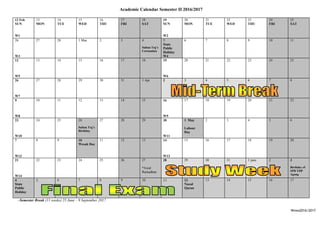 Planner Semester II 2016/2017 | PPT