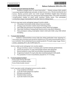 Soal Ujian Nasional (UN) Bahasa Indonesia | PDF