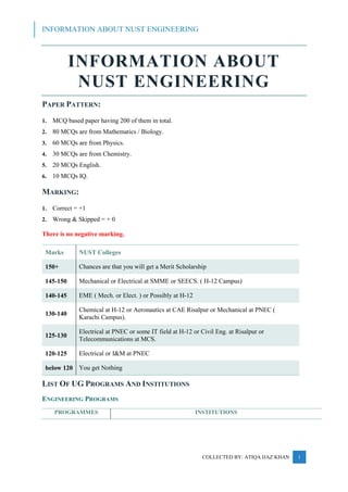 2017 Information about NUST Engineering | PDF