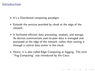 fog&Edge computing | PDF | Cloud Computing | Internet