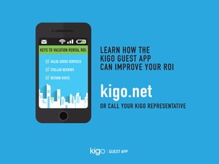 7 Ways Vacation Rental Owners Can Improve ROI with the Kigo Guest App | PDF