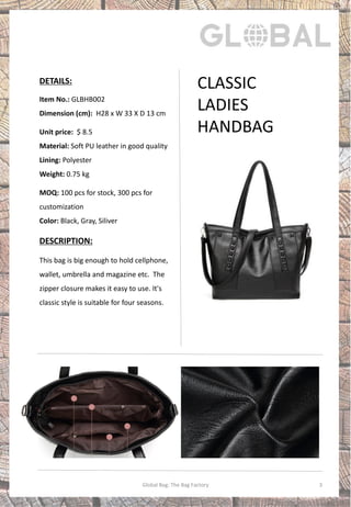 2017 ladies handbag catalogue global bag | PDF
