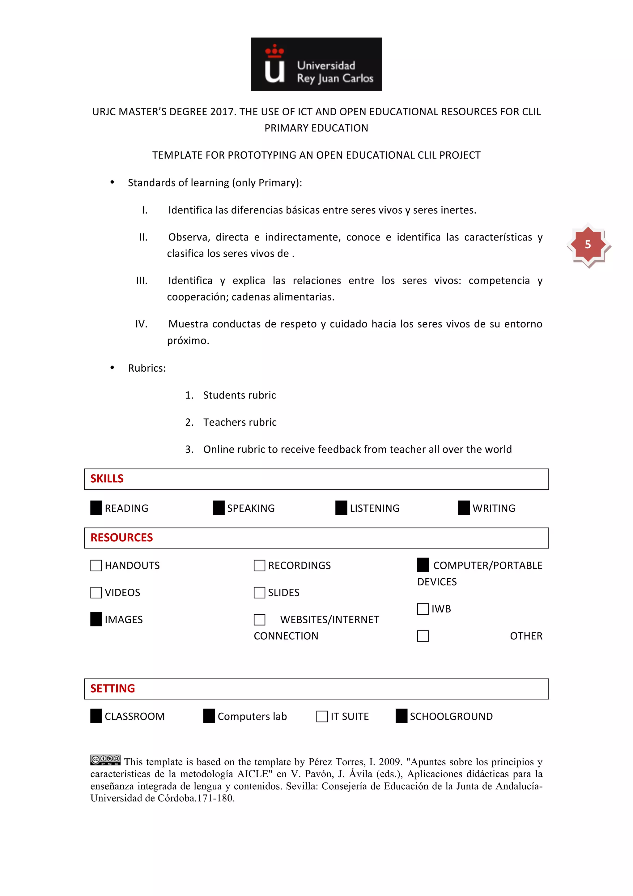 Lesson template CLIL | PDF