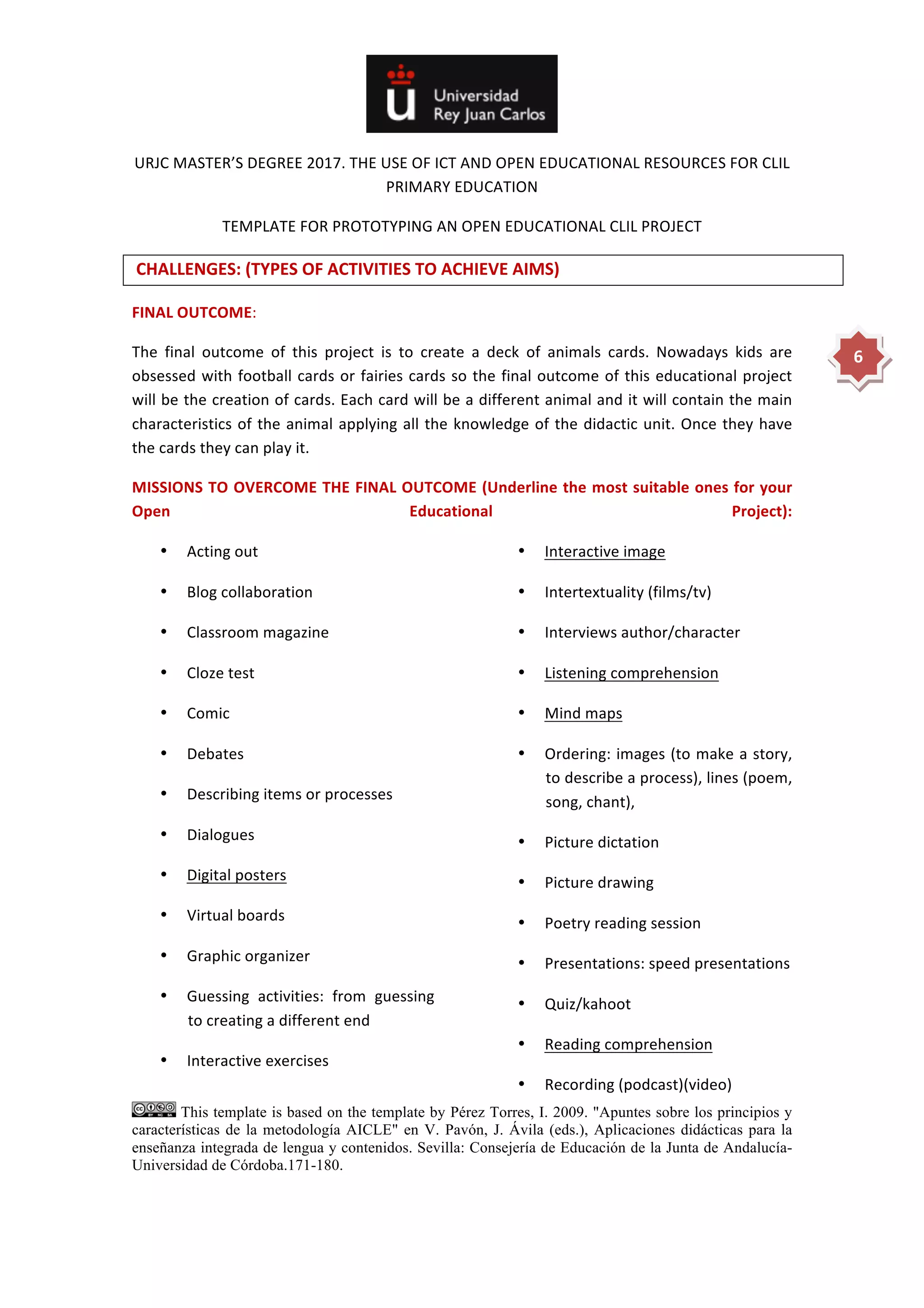 Lesson template CLIL | PDF