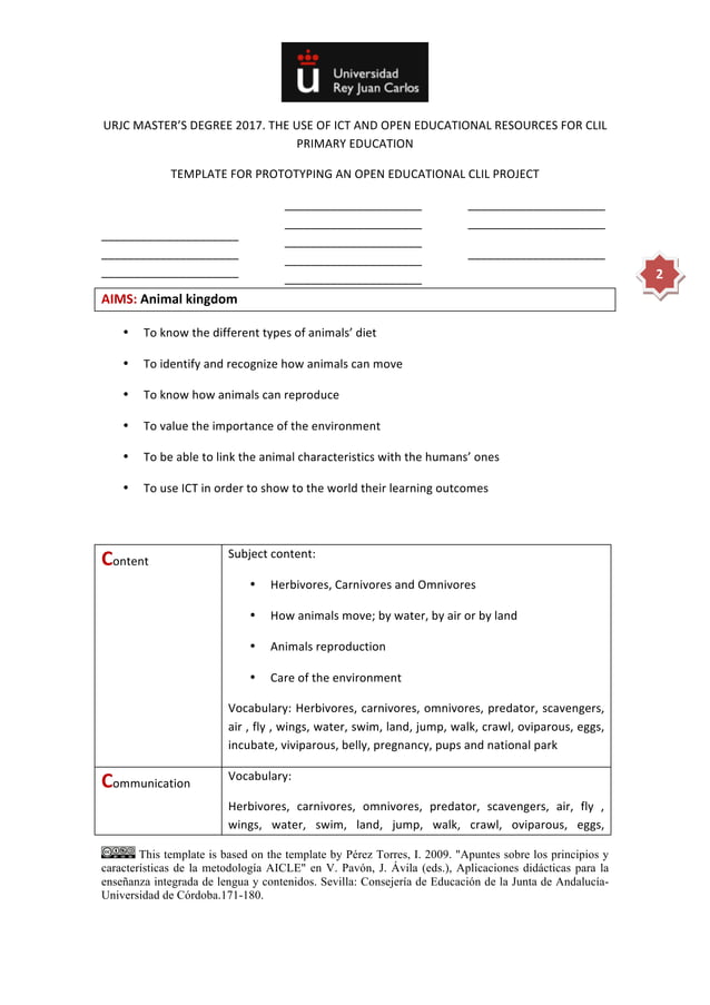 Lesson template CLIL | PDF