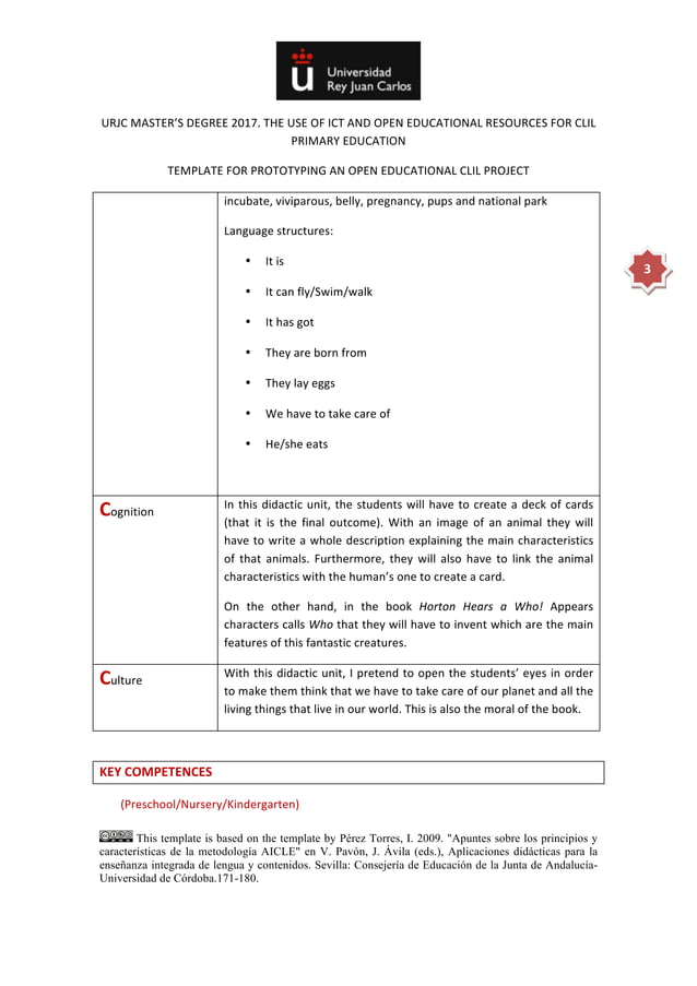 Lesson template CLIL | PDF