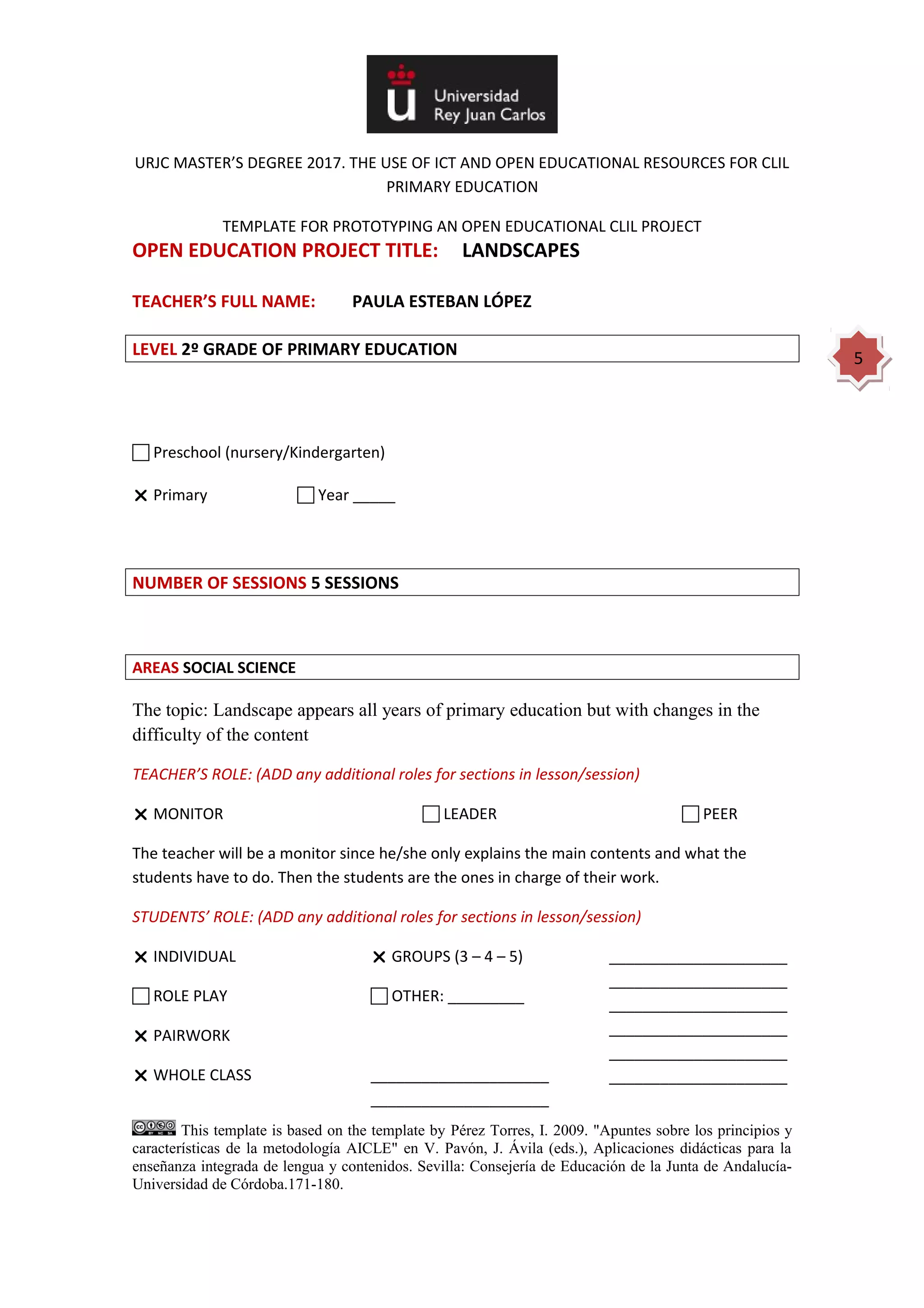 Lesson Template CLIL | PDF