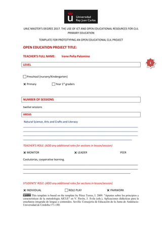 2017 lesson templateclil full | PDF