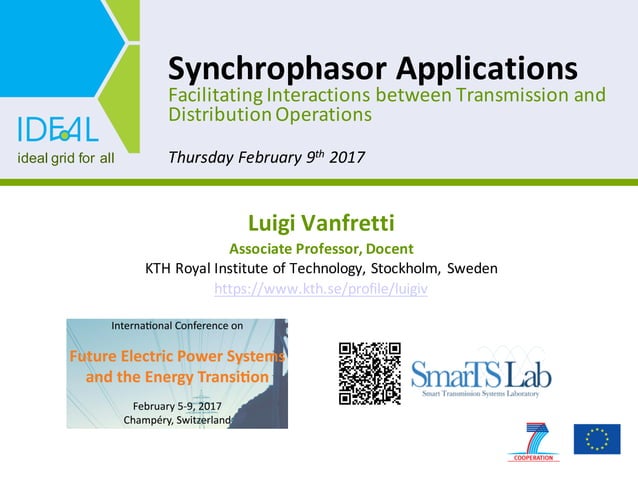 Synchrophasor Applications Facilitating Interactions between ...