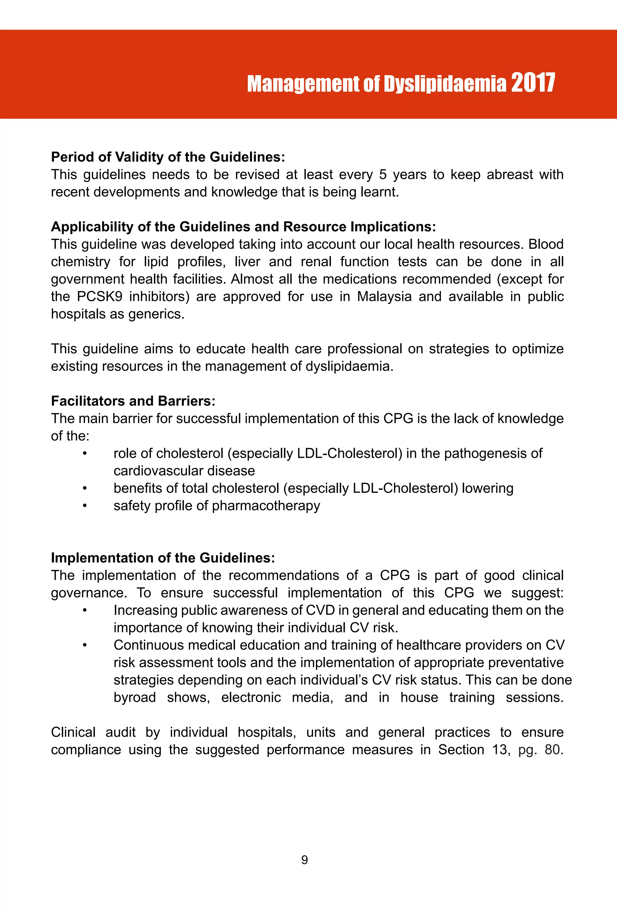 2017 malaysian cpg lipid guideline | PDF