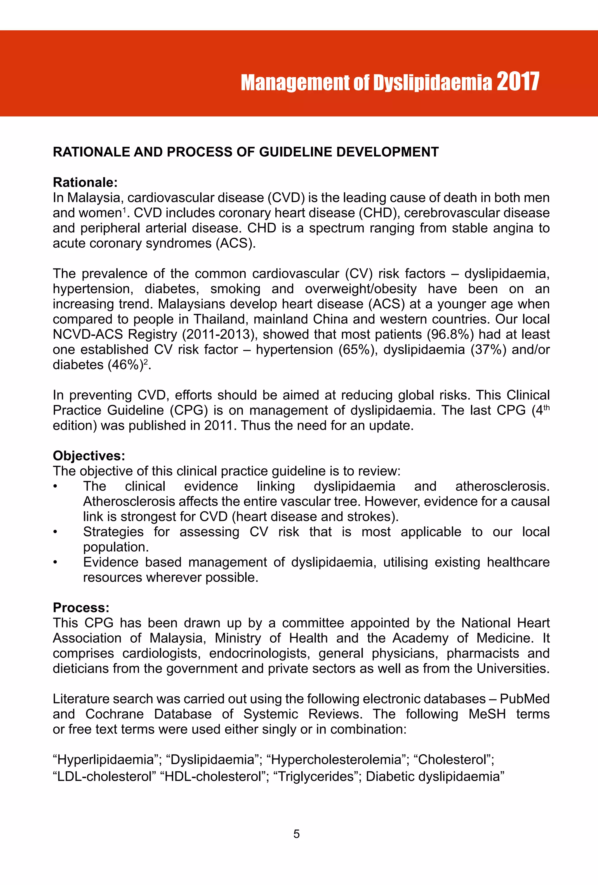2017 malaysian cpg lipid guideline | PDF
