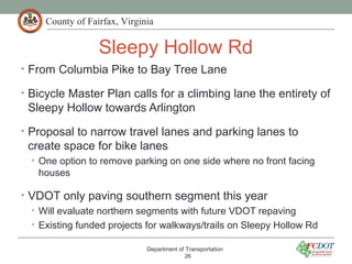 Mason District 2017 VDOT Repaving: Complete Streets-Improving Bicycle ...