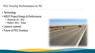 Concrete Overlay Performance in Nebraska | PPT