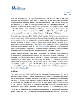 Revised: IRS Updates Employer Mandate and issues Form Letter 226J. See ...
