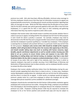 Revised: IRS Updates Employer Mandate and issues Form Letter 226J. See ...