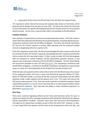 2017 November Client Alert Employer Mandate | PDF