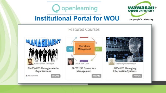 Delivering Online Courses using OpenLearning platform | PPT