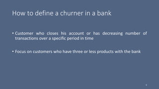 Customer churn prediction in banking | PDF