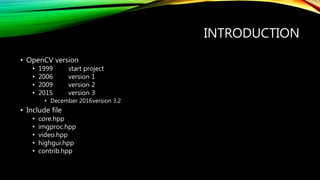 Install, Compile, Setup, Setting OpenCV 3.2, Visual C++ 2015, Win 64bit, | PPT