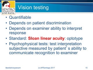 2017 Basic Pediatric Vision Examination | PDF