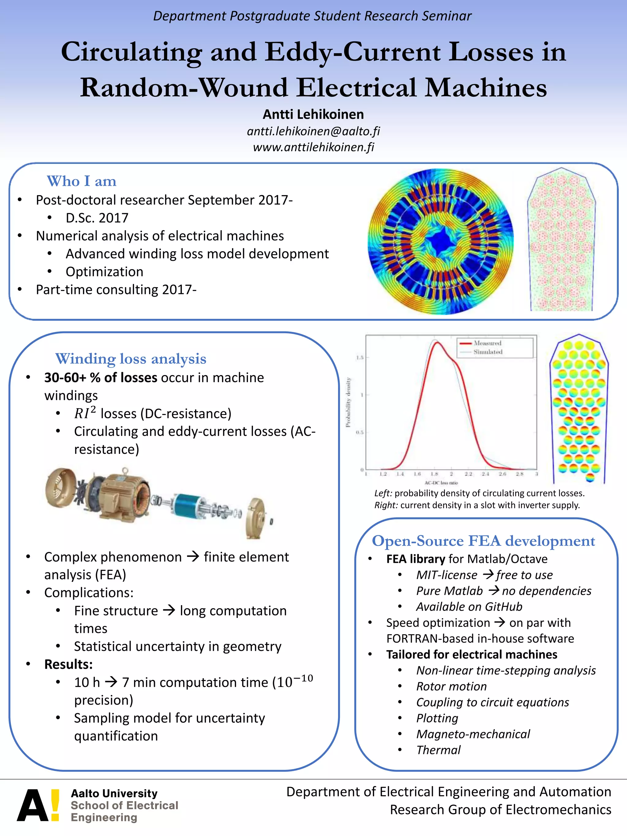 Circulating and Eddy-Current Losses in Random-Wound Electrical Machines | PPTX