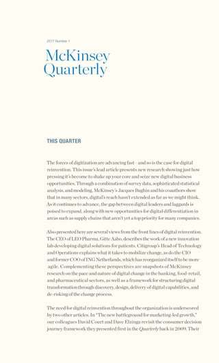 2017 q1 McKinsey quarterly - reinventing the core | PDF
