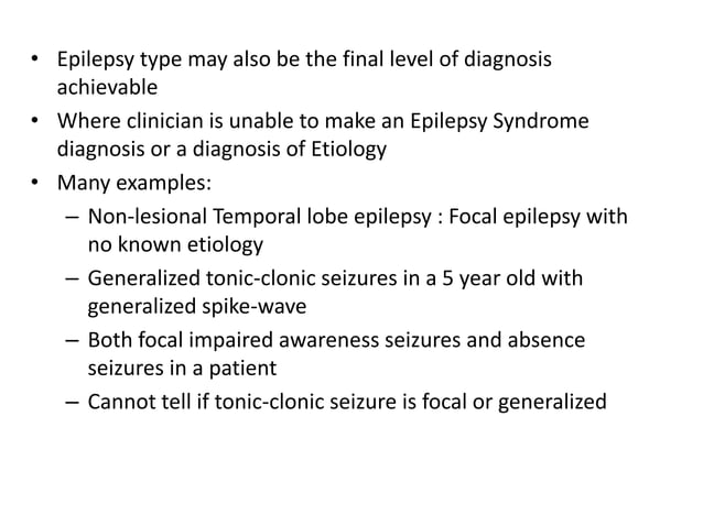 2017 revised ILEA classification of seizures | PPTX