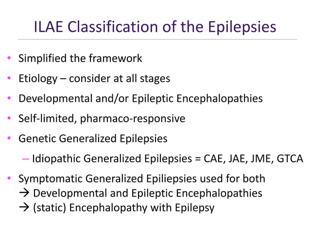 2017 revised ILEA classification of seizures