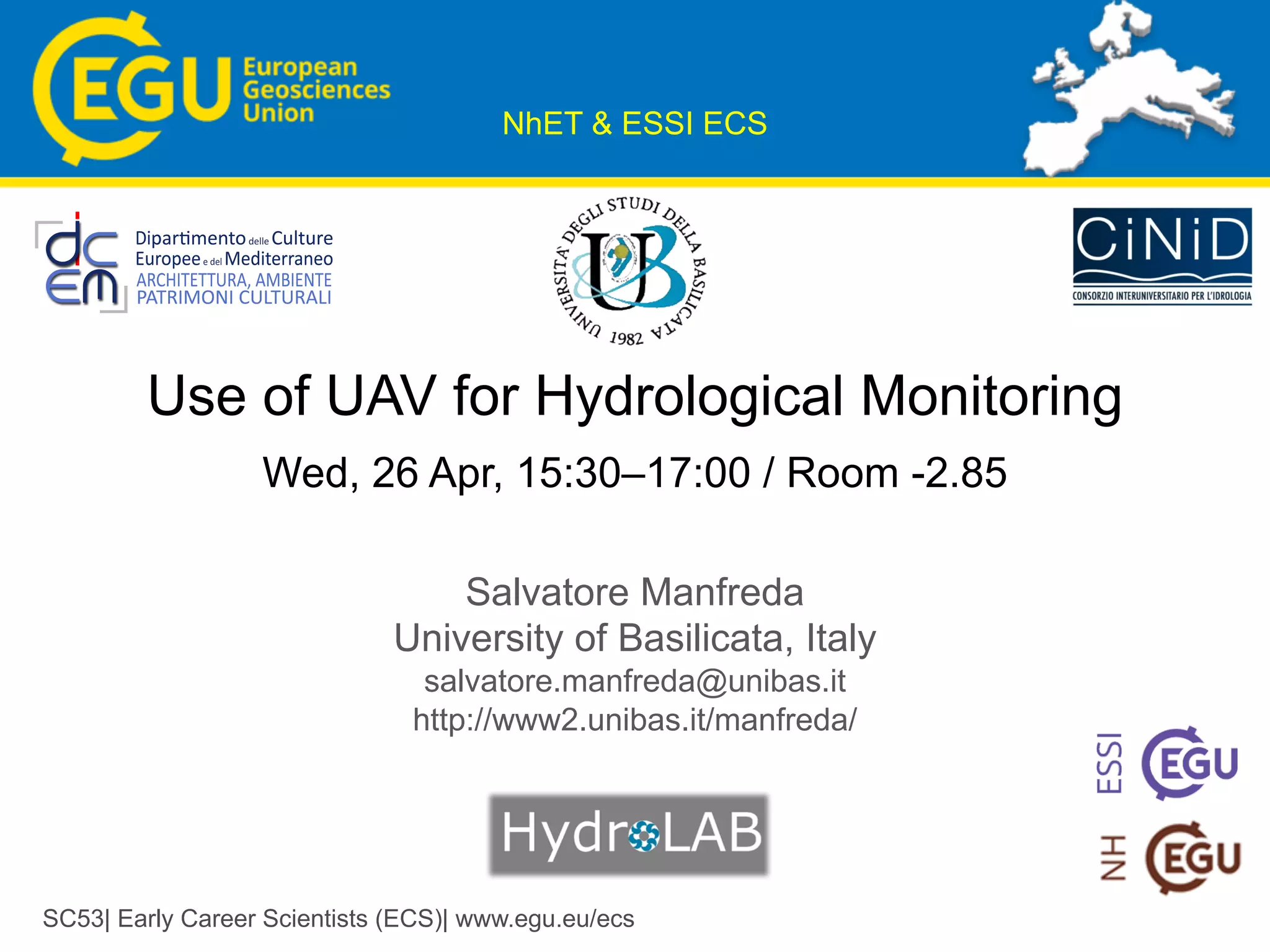 Use of UAV for Hydrological Monitoring | PDF