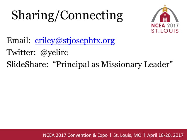 Principal as Missionary Leader | PPT