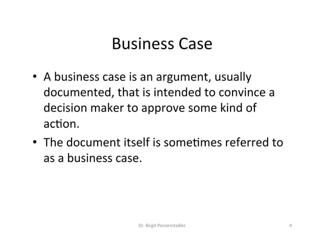 Requirements Engineering - Business Case Analysis | PPT