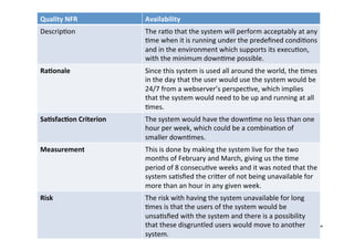 Requirements Engineering - Non-functional requirements | PPT