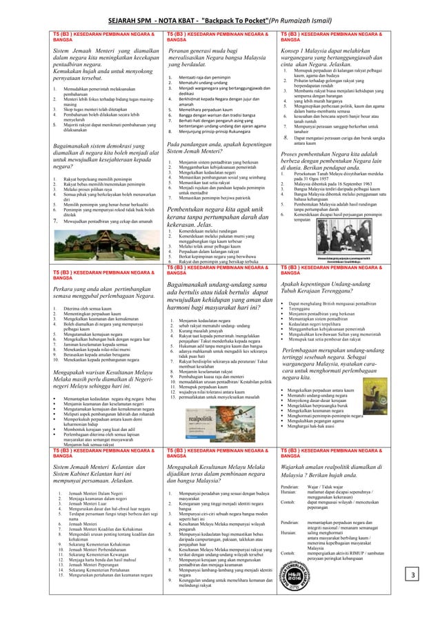 T5 Nota Poket KBAT SEJ SPM | PDF