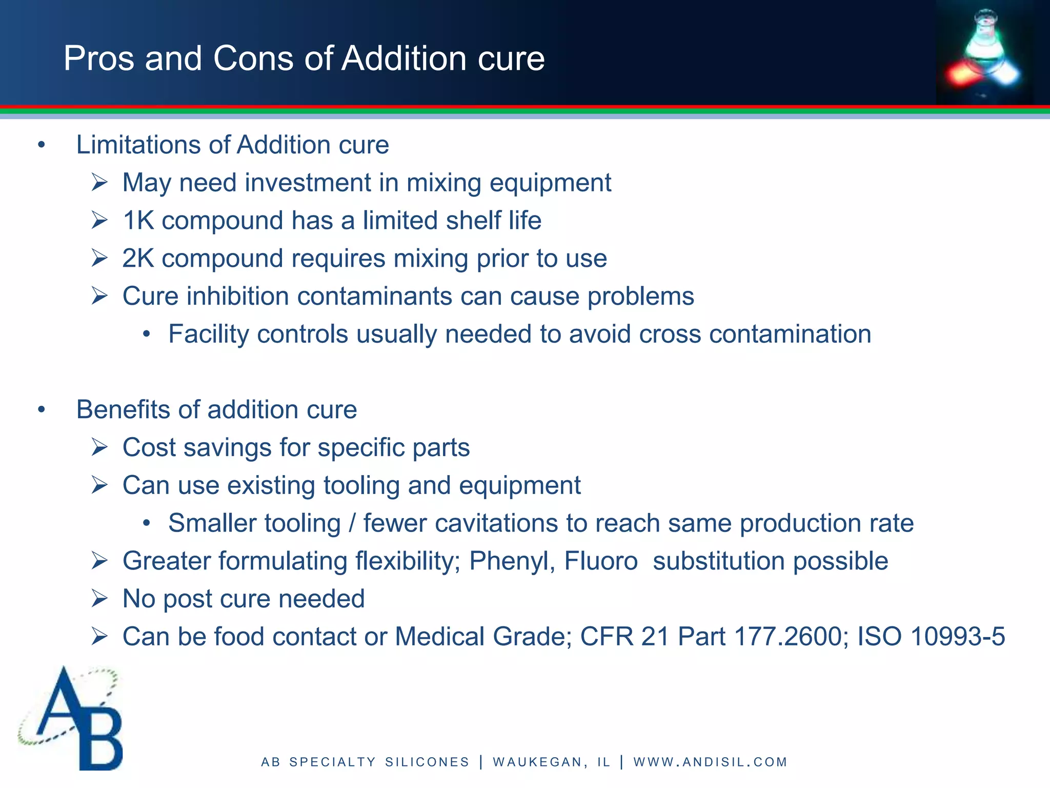 Silicone Rubber: Addition Cure HCR | PPTX