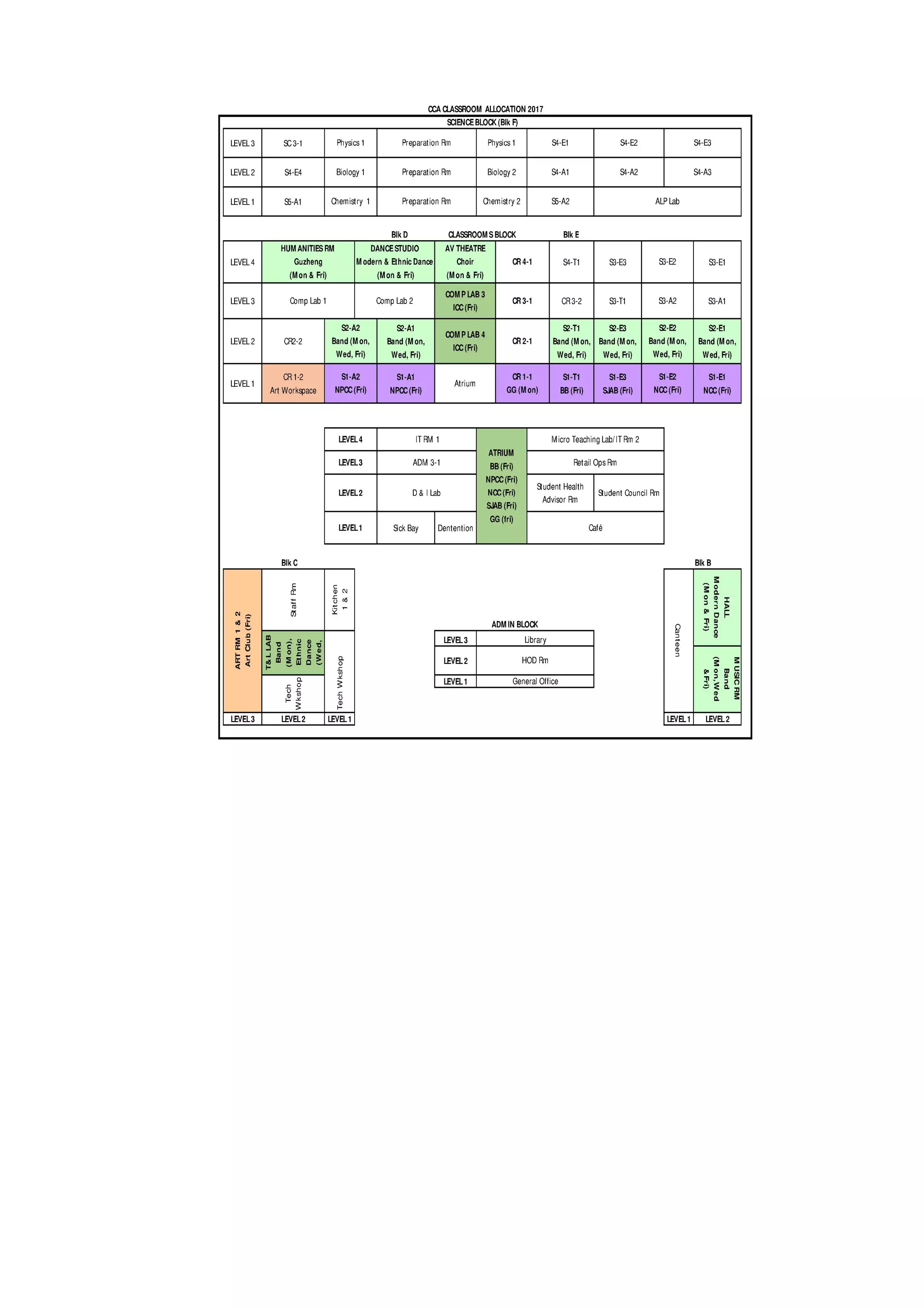 (2017 term 1) cca weekly schedule v3 | PDF