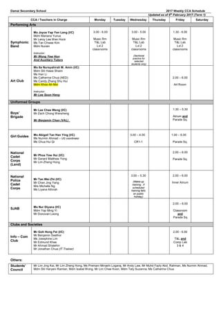 (2017 term 1) cca weekly schedule v3 | PDF | Rugby League | Rugby