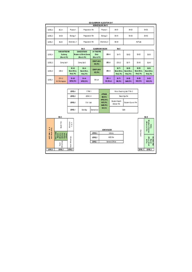 (2017 term 1) cca weekly schedule v3 | PDF