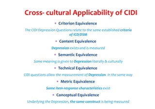 2017 Depression and Culture: Etic or Emic ? Can Memetics help? | PPT