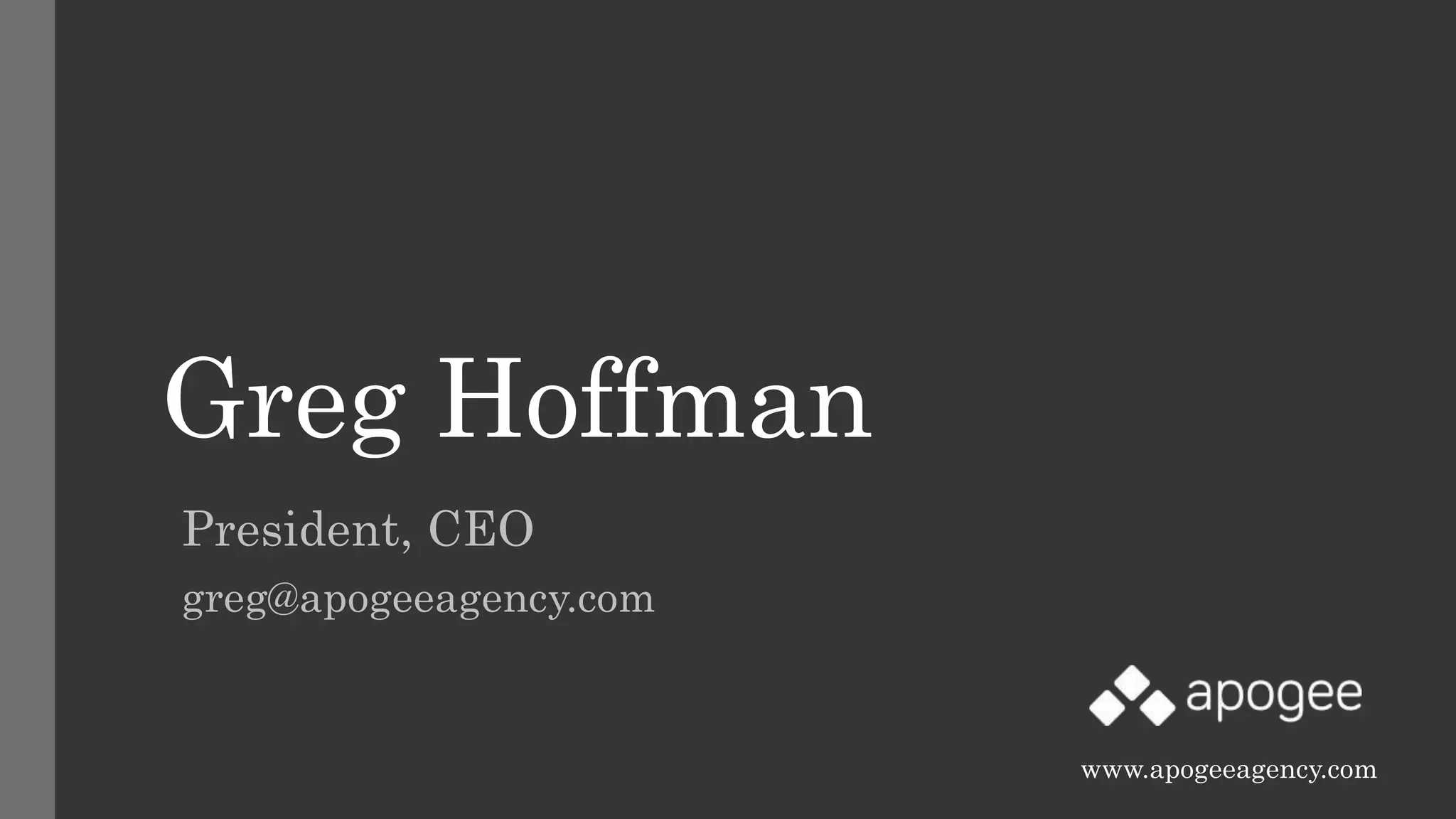 Plan Your Next Evolution with Greg Hoffman | PPT