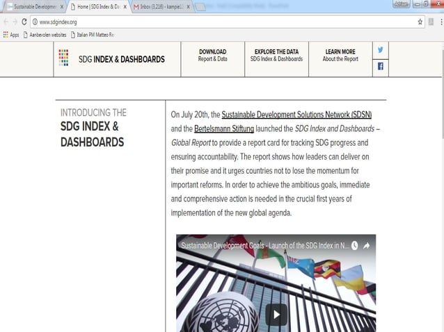 2017 UN SDG World and Country monitor board | PPT