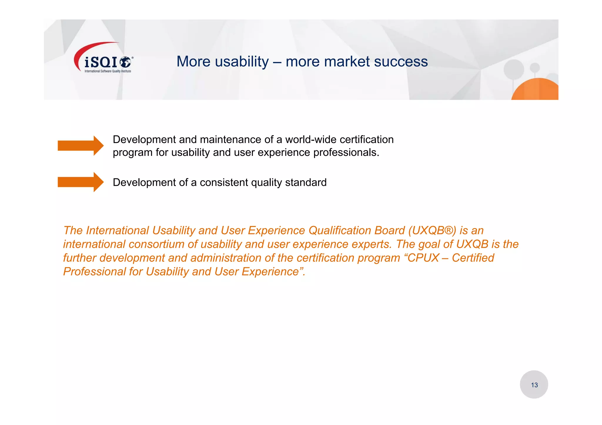 iSQI Certification Days UXQB Thomas Geis | PDF