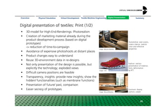 Virtual Techniques in Textile Applications: VDC-Whitepaper | PPT